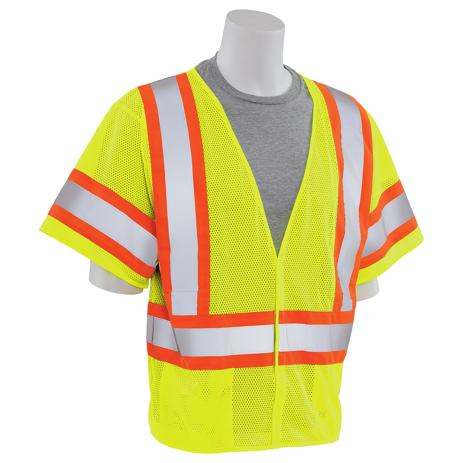 S682P CL 3 CONTRASTING TRIM SAFETY VEST - Product - Delta Plus