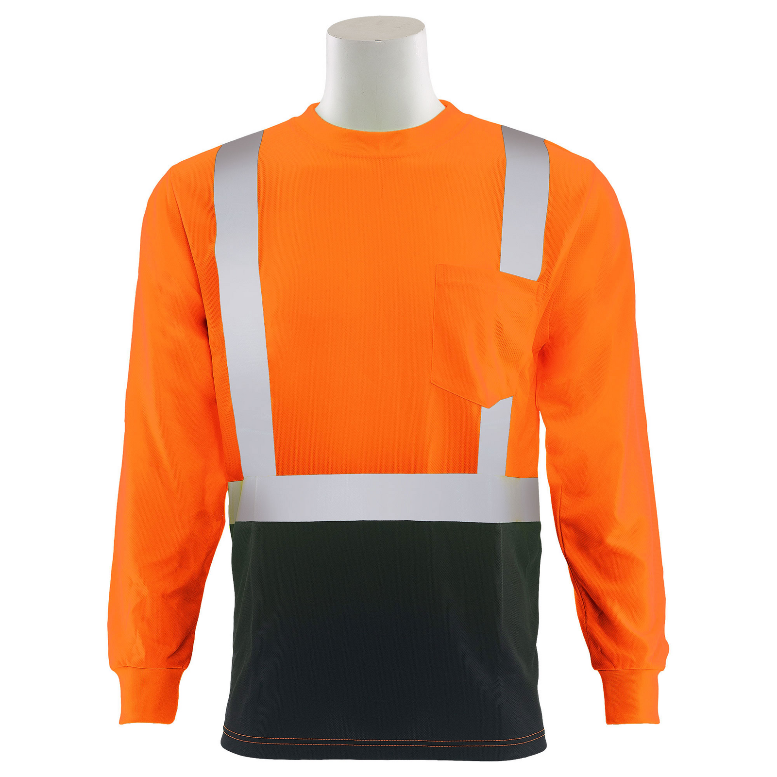 9007SB CL 2 MESH LONG SLEEVE BLACK BOTTOM TEE - Product - Delta Plus