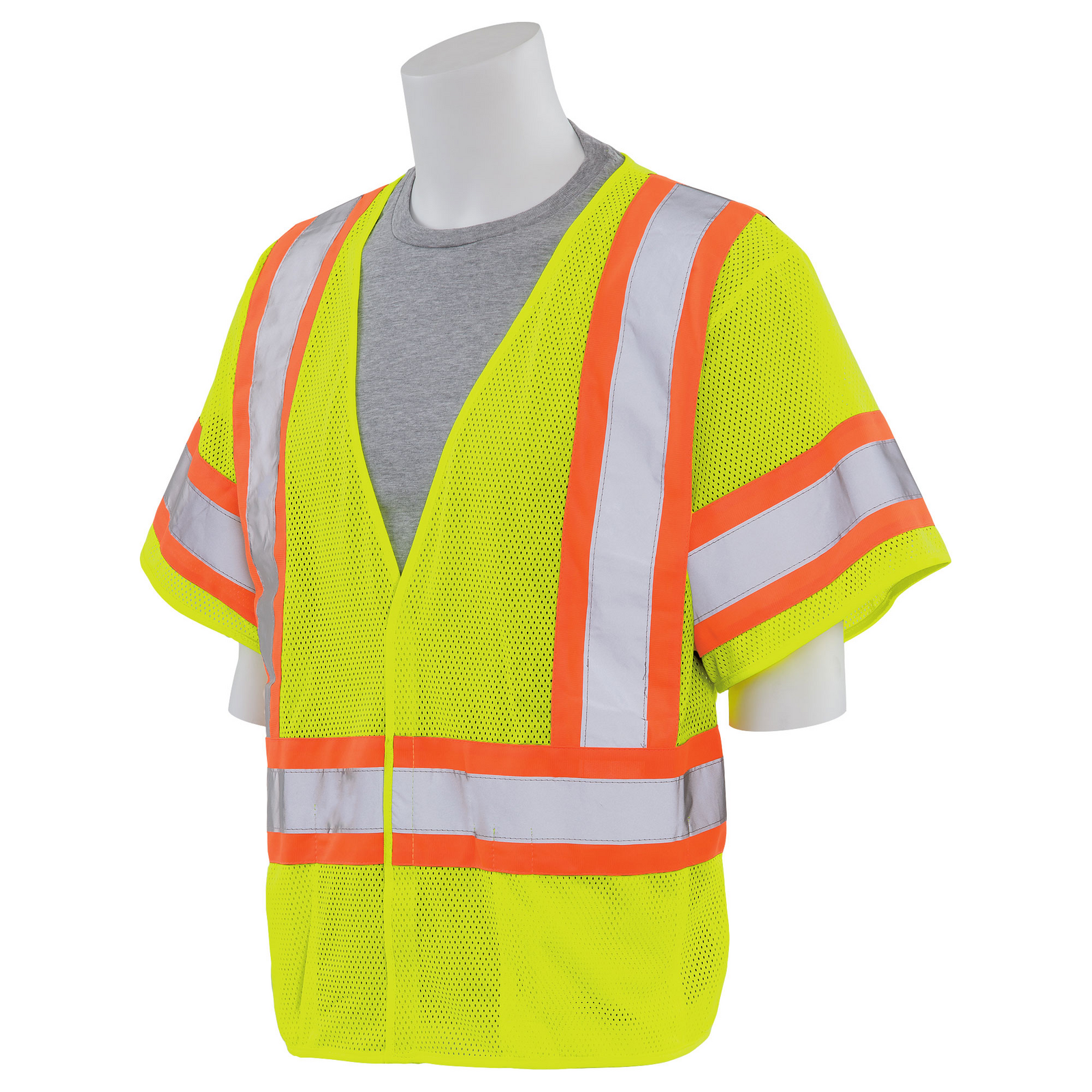S682P CL 3 CONTRASTING TRIM SAFETY VEST - Product - Delta Plus
