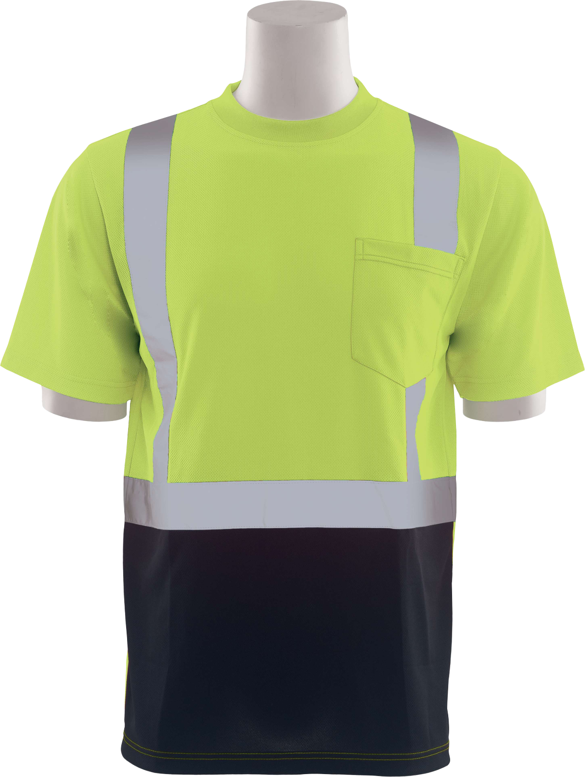 9601SB CL 2 JERSEY KNIT SHORT SLEEVE BLACK BOTTOM TEE - Product - Delta ...