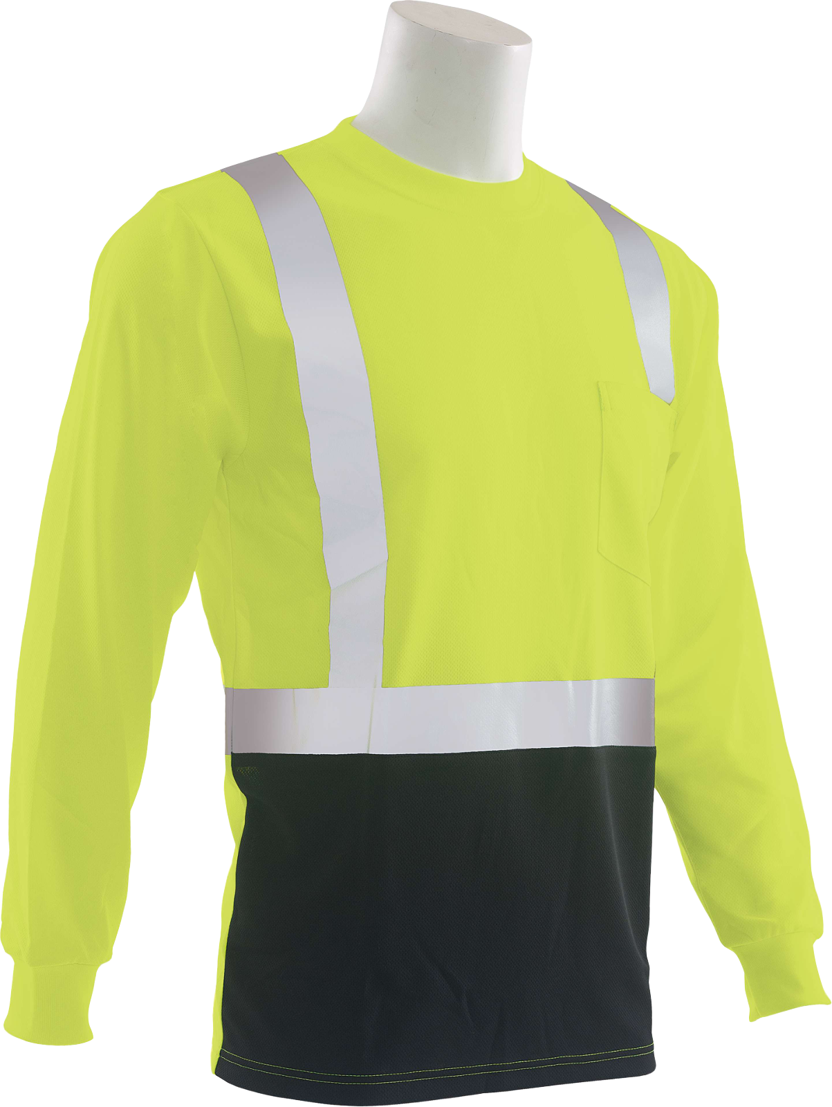 9007SB CL 2 MESH LONG SLEEVE BLACK BOTTOM TEE - Product - Delta Plus