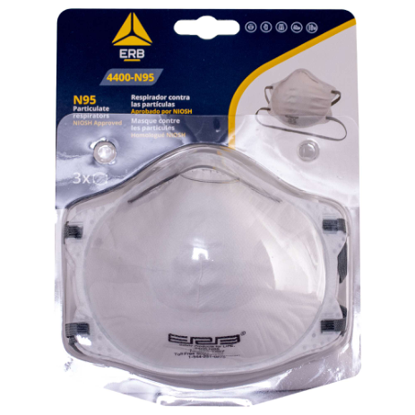 4400 N95 x3 PARTICULATE RESPIRATOR BLISTER - Product - Delta Plus