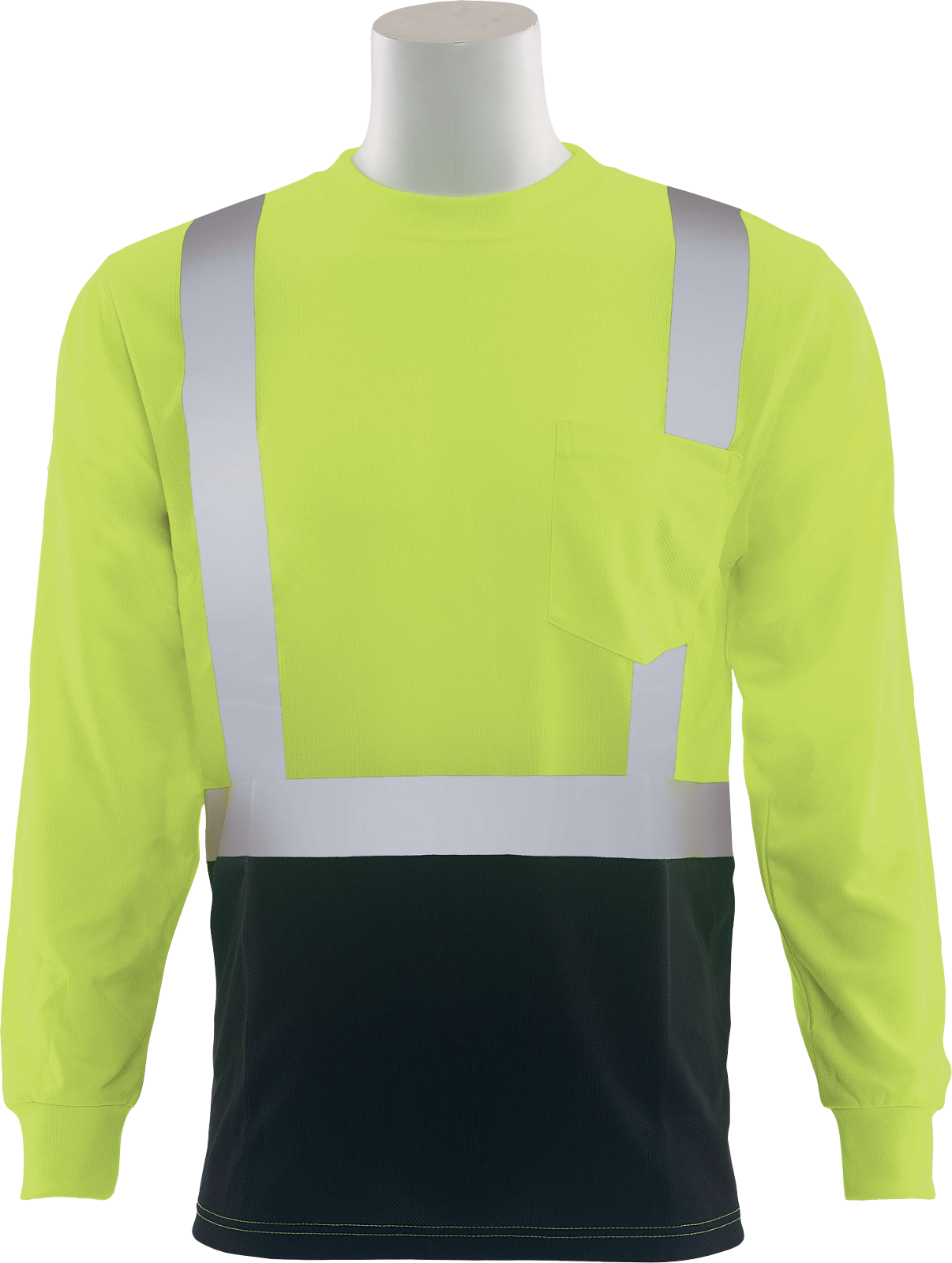 9007SB CL 2 MESH LONG SLEEVE BLACK BOTTOM TEE - Product - Delta Plus