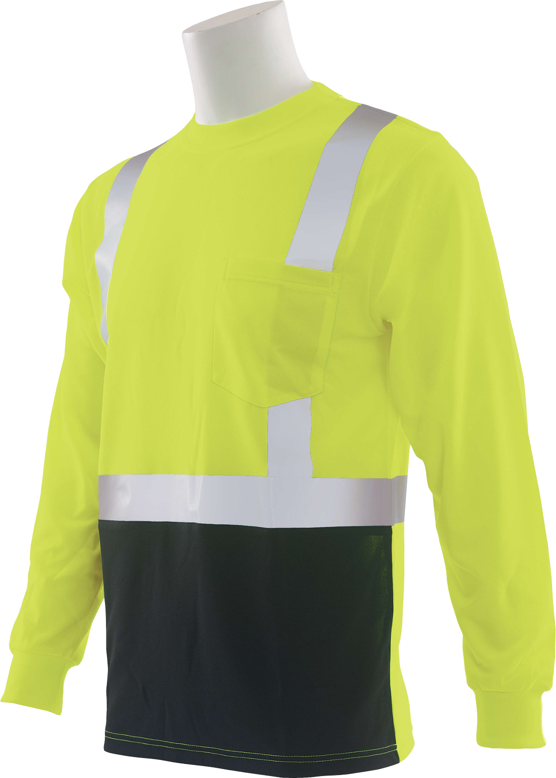 9007SB CL 2 MESH LONG SLEEVE BLACK BOTTOM TEE - Product - Delta Plus